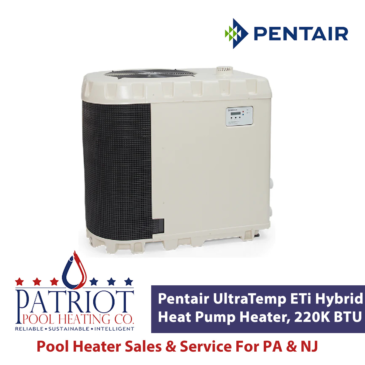 Pentair UltraTemp ETi Hybrid Heat Pump Heater, Natural Gas/Propane ...